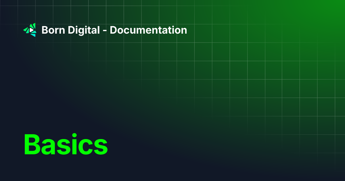 Basics | Born Digital - Documentation