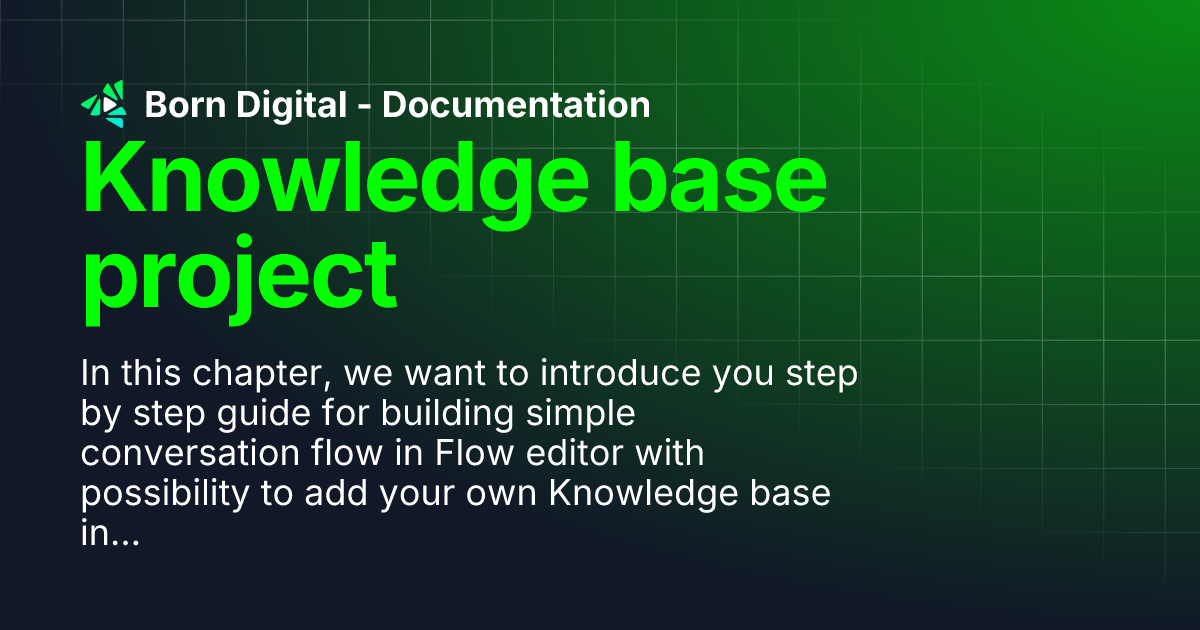 Knowledge base project | Born Digital - Documentation