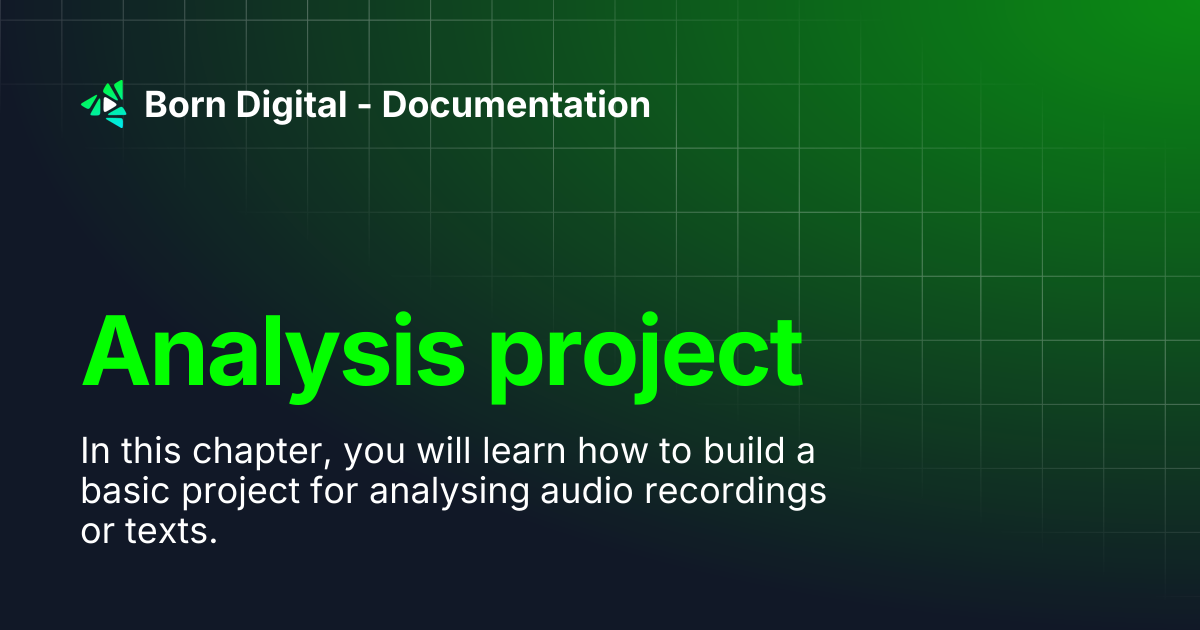 Analysis project | Born Digital - Documentation