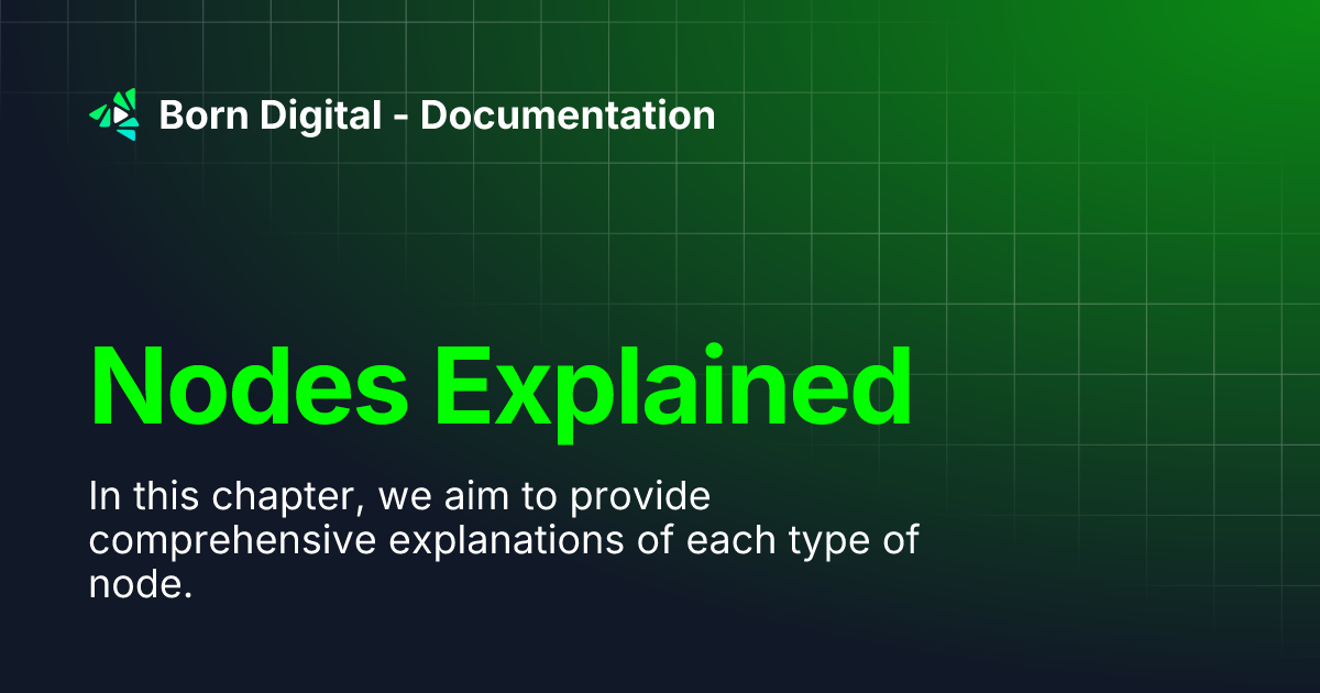 Nodes Explained | Born Digital - Documentation