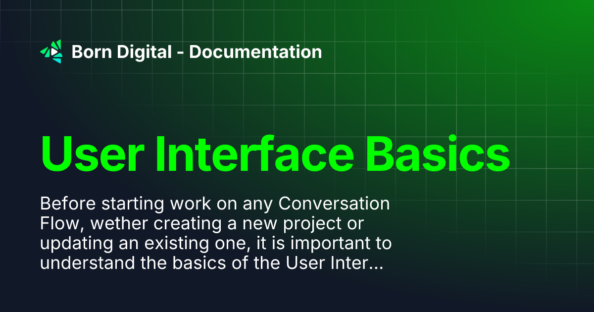 User Interface Basics | Born Digital - Documentation