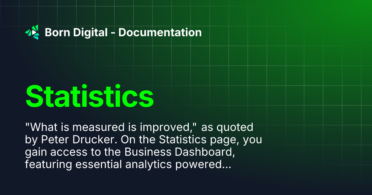 Statistics | Born Digital - Documentation