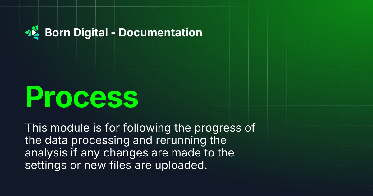 Process | Born Digital - Documentation